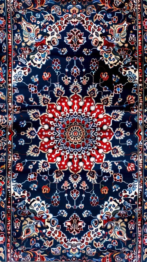 This Persian Rug Features a Bold Red Central Motif Complemented by a ...