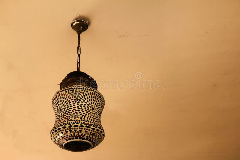 Persian Style Decorative Hanging Lamp Stock Image - Image of glow, dark ...