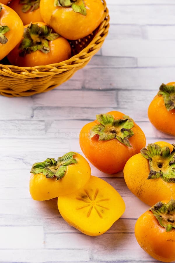 Persimmon Fresh Fruit from Asia Stock Photo - Image of sweet, fruit ...