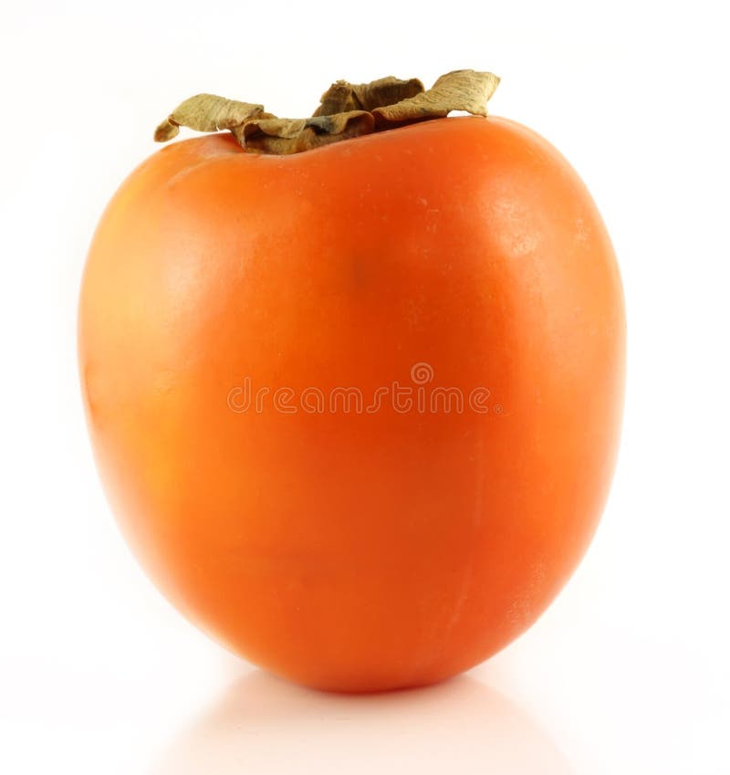 Persimmon Fruit on Black Plate Stock Photo - Image of tips, color ...