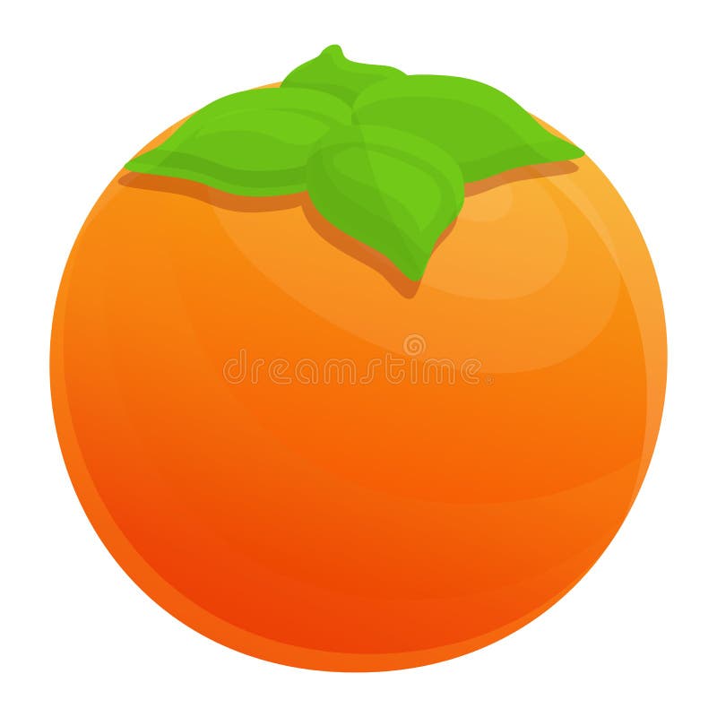 Persimmon Icon, Cartoon Style Stock Vector - Illustration of isolated ...