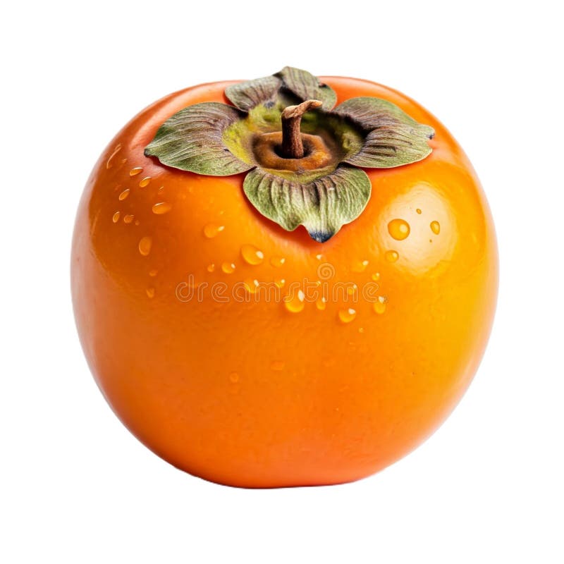 Persimmon Isolated on White Background Stock Image - Image of isolated ...