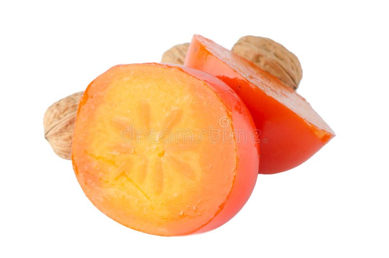 Persimmon with slice stock photo. Image of white, healthy - 41459284