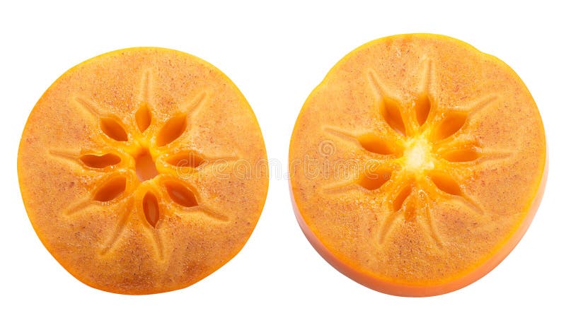 Persimmon Wheel Slice, Paths Stock Photo - Image of sweet, kaki: 164938392