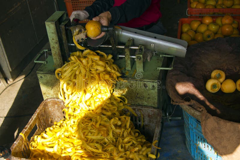 Persimmons Under Processing Stock Image - Image of pellet, overlook ...
