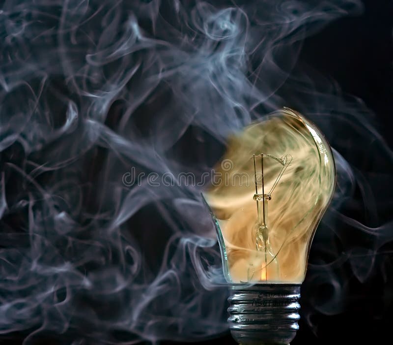 Bulb stock photo. Image of abstraction, smoke, defect - 2059442