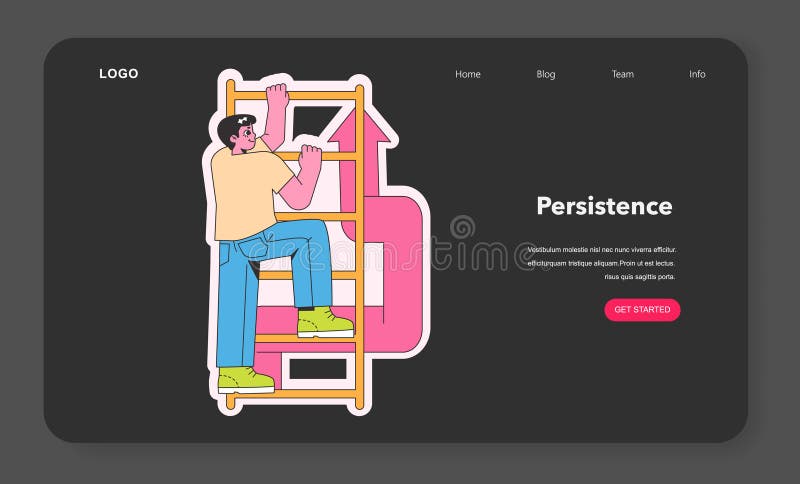 Persistence Concept. Vector Illustration. Stock Vector - Illustration ...