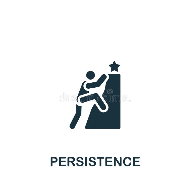 Persistence Icon. Monochrome Simple Project Planning Icon for Templates ...