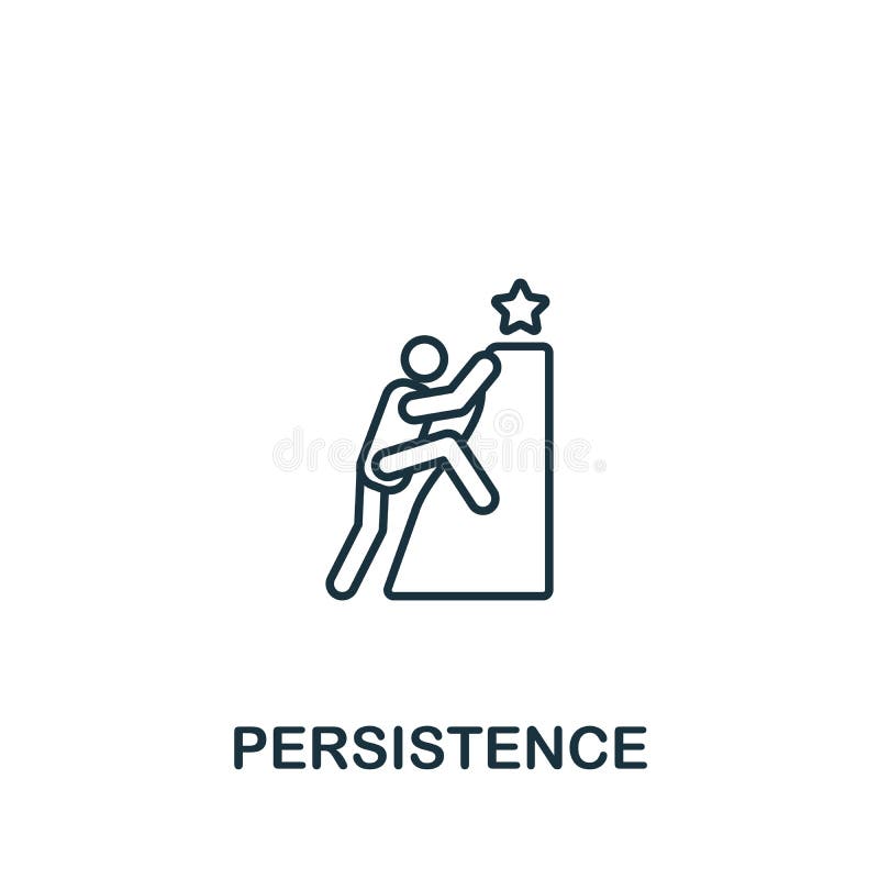 Persistence Icon. Monochrome Simple Project Planning Icon for Templates ...