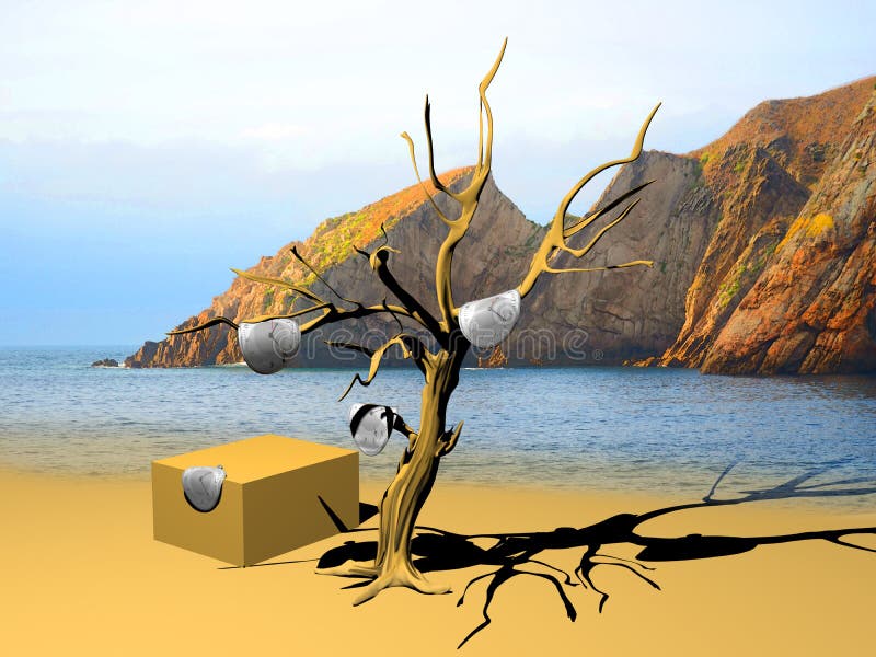 The persistence of memory stock illustration. Illustration of pocket ...