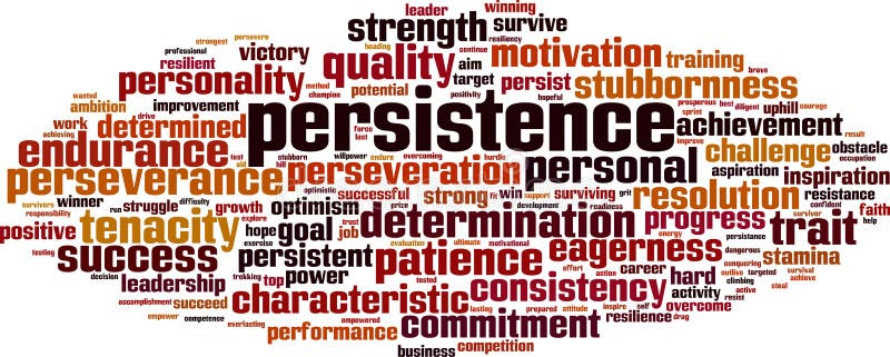 Persistence word cloud stock vector. Illustration of cloud - 280738889