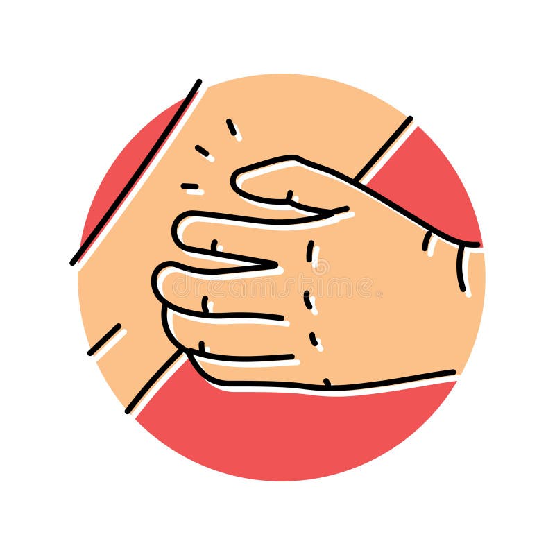 Persistent Itching Disease Symptom Color Icon Vector Illustration Stock ...