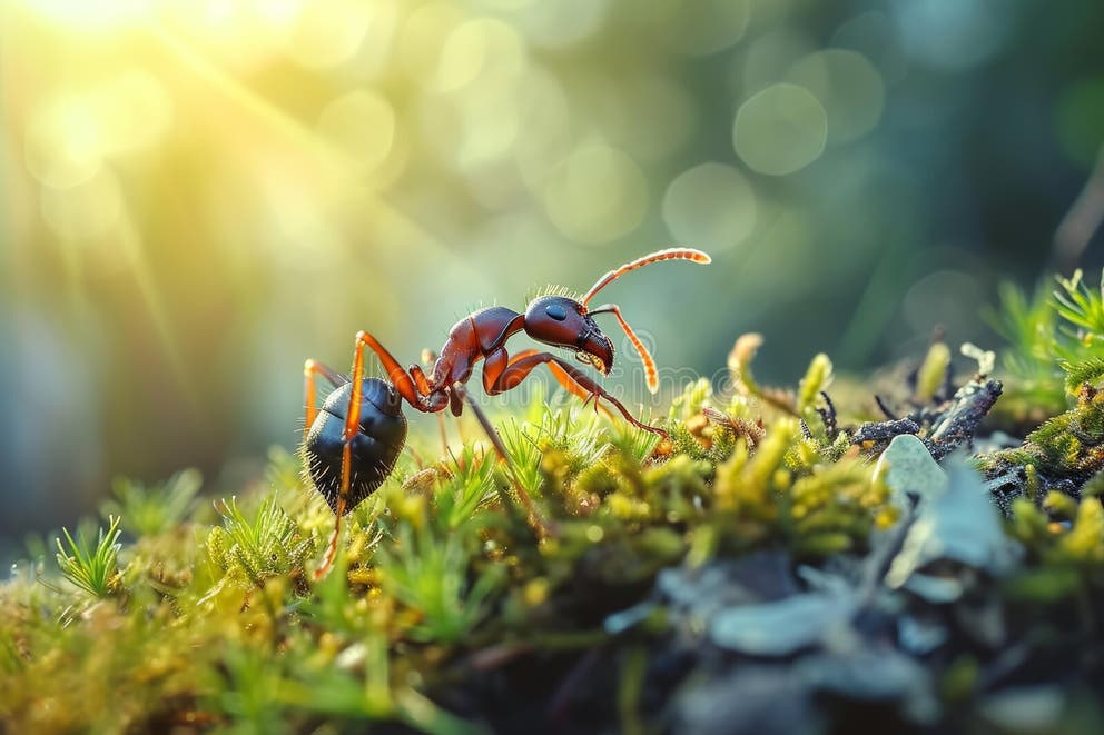 Persistent Strong Ant on Tree. Generate Ai Stock Photo - Image of ...