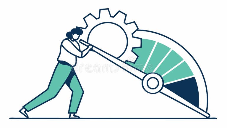 Person Adjusting a Large Dial, Managing and Optimizing Performance ...