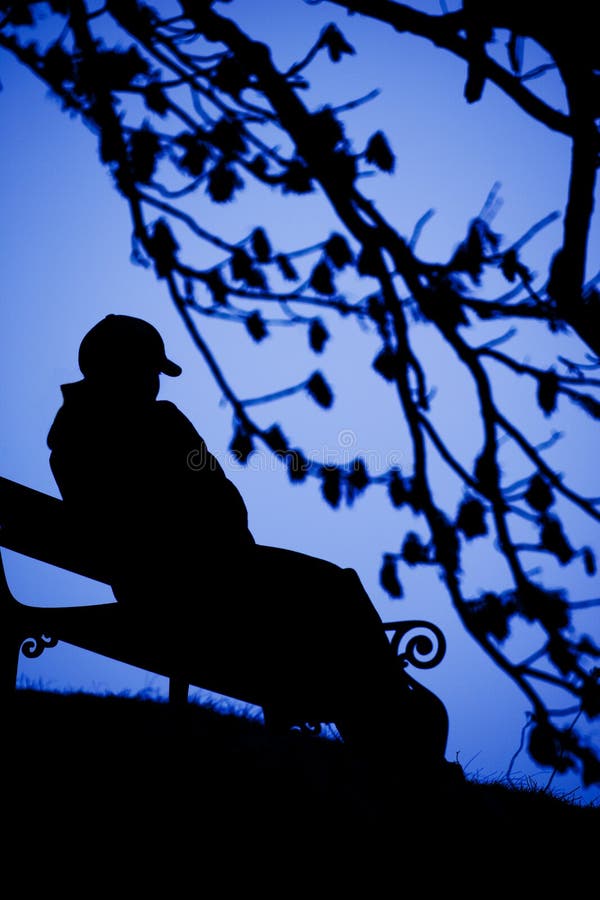 Person Alone stock photo. Image of park, lonely, tree - 9164718
