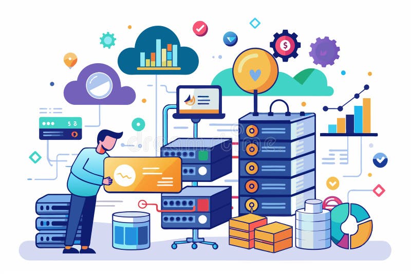 A Person Analyzes Big Data Storage Capacity Using a Flowchart in a ...
