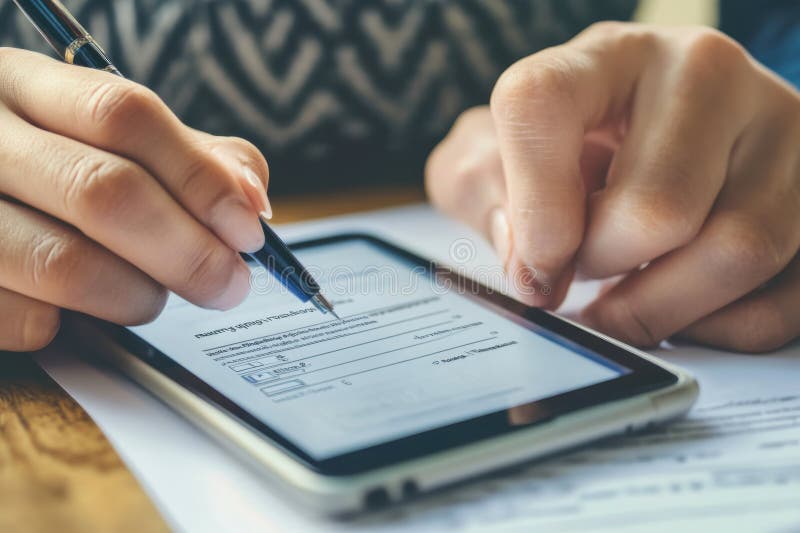 A Person Analyzes Financial Data and Charts, Taking Notes with a Pen ...