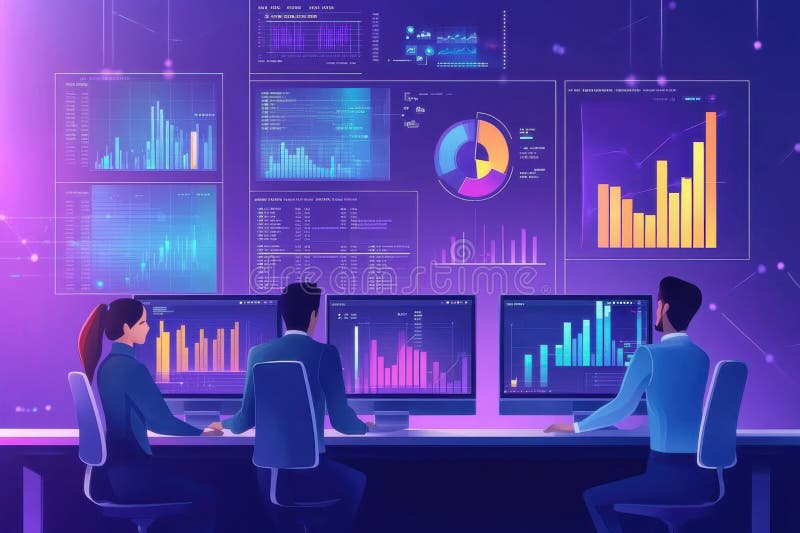 A Person Analyzes Financial Data on a Computer Screen, Showcasing ...
