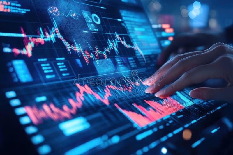 A Person Analyzes Financial Data on a Computer Screen, Showcasing ...
