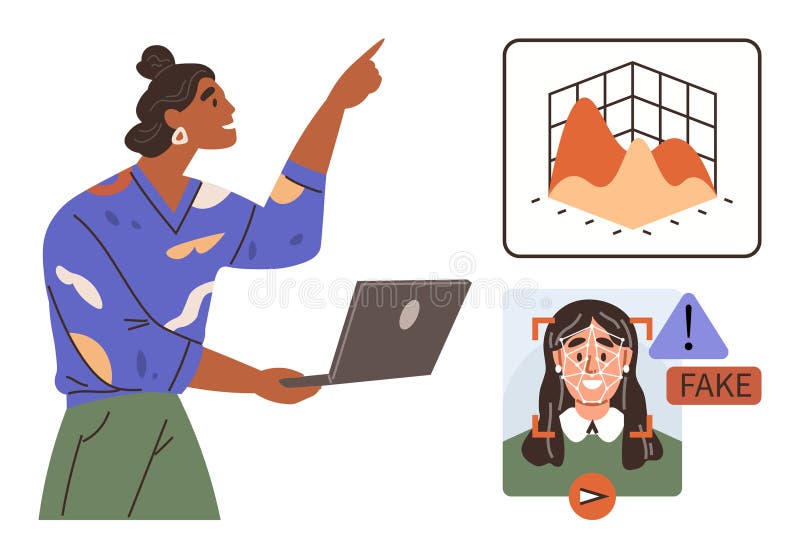 Detecting Deepfake Content Stock Illustrations – 9 Detecting Deepfake ...