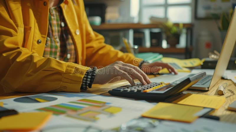 The Person Analyzing Financial Data..AI Generated Image Stock Image ...