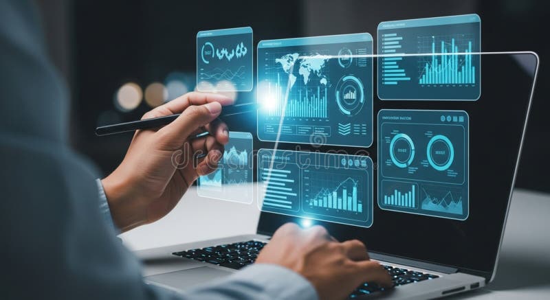 Multiple Glowing Digital Screens Stock Illustrations – 2,727 Multiple ...