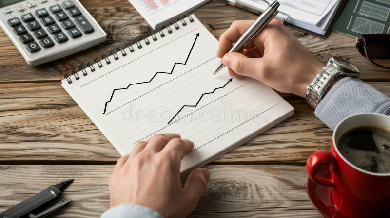 Person Analyzing Graphical Data.AI Generated Image Stock Photo - Image ...