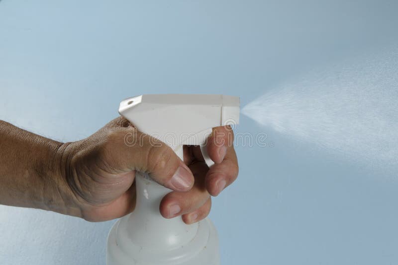 Person Applying Alcohol Spray for Hygiene Stock Image - Image of wash ...