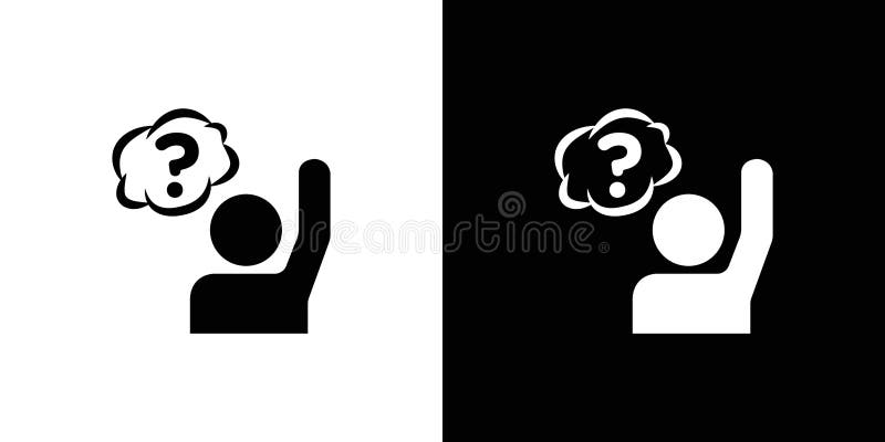 Person Asking Question Icon Isolated Flat Vector in Outline Stock ...