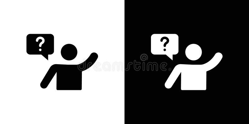 Person Asking Question Icon Logo Set Vector Stock Vector - Illustration ...