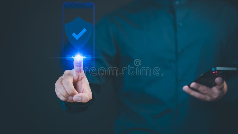 A Person Authenticates with a Digital Security Interface on a ...