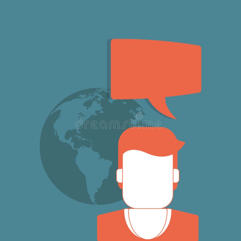 Person Avatar with Messaging Related Icons Image Stock Illustration ...