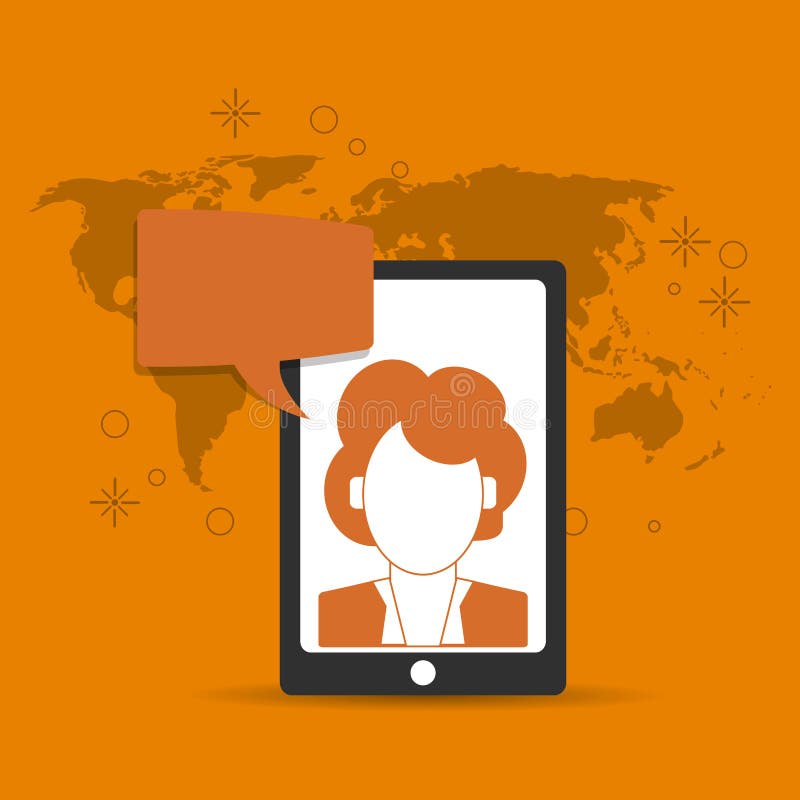 Person Avatar with Messaging Related Icons Image Stock Illustration ...