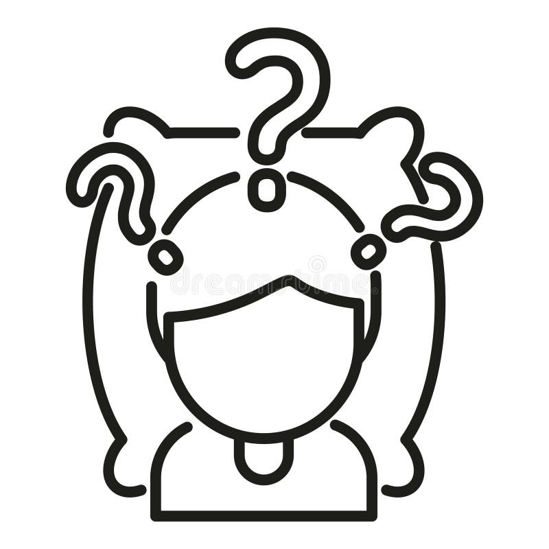 Person Awake Problem Icon Outline Vector. Night Person Stock Vector ...