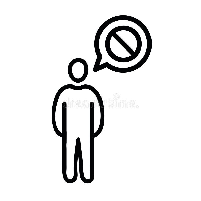 Person with ban sign stock vector. Illustration of prohibit - 295537041