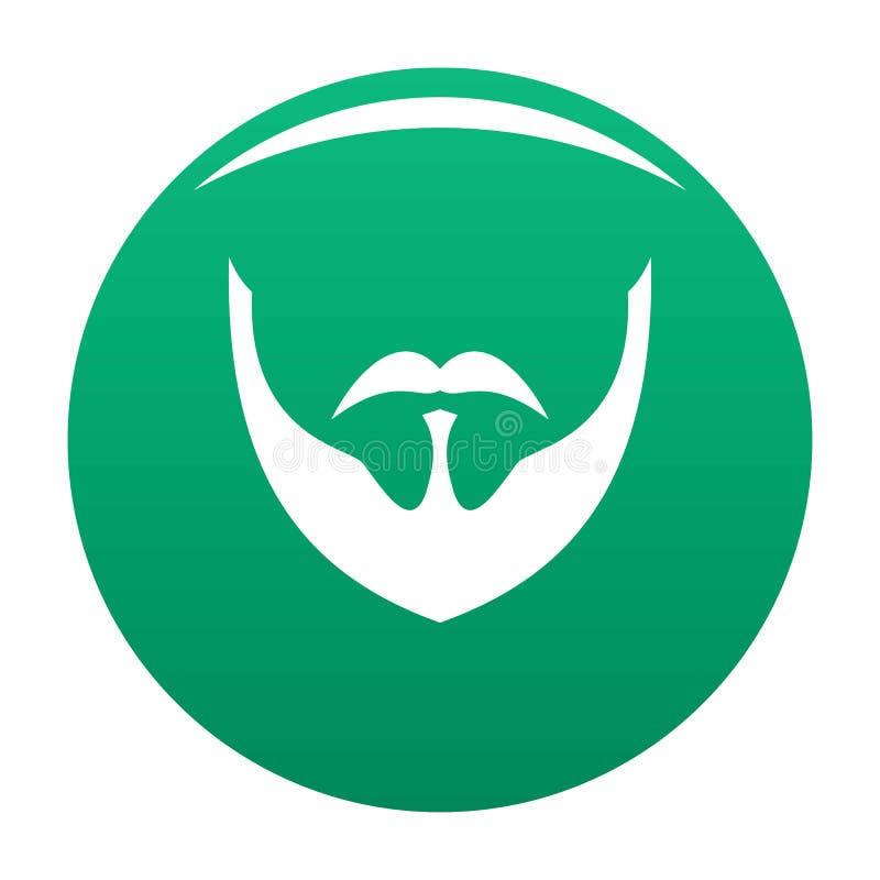 Person Beard Icon Vector Green Stock Vector - Illustration of shave ...