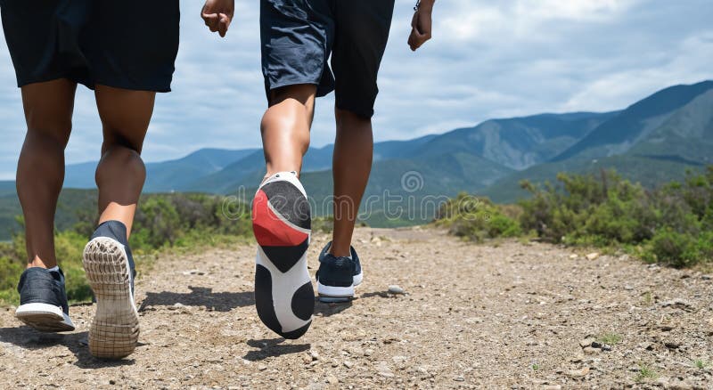 Person from Behind Jogging in a Forest Outdoors in High Resolution and ...