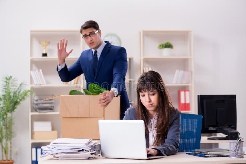 The Person Being Fired from His Work Stock Image - Image of computer ...