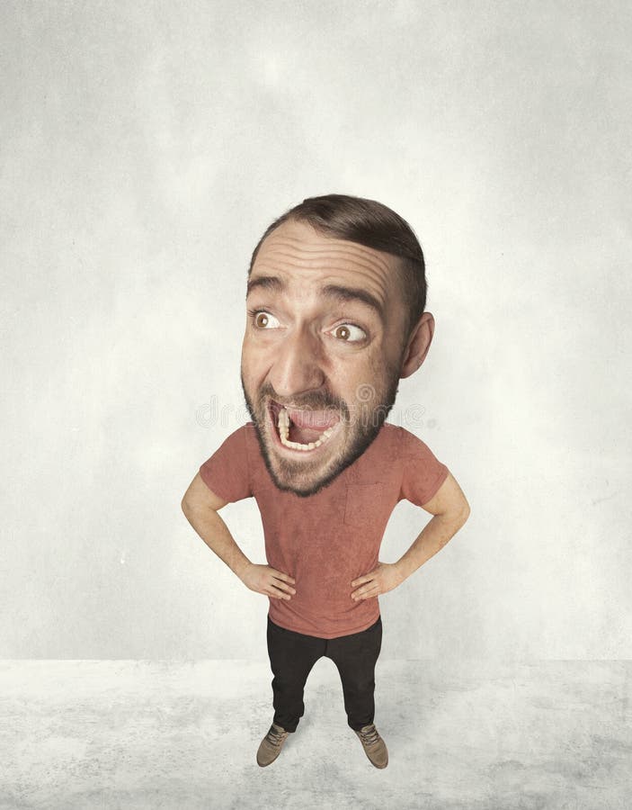 Person with big head stock illustration. Illustration of large - 49584501