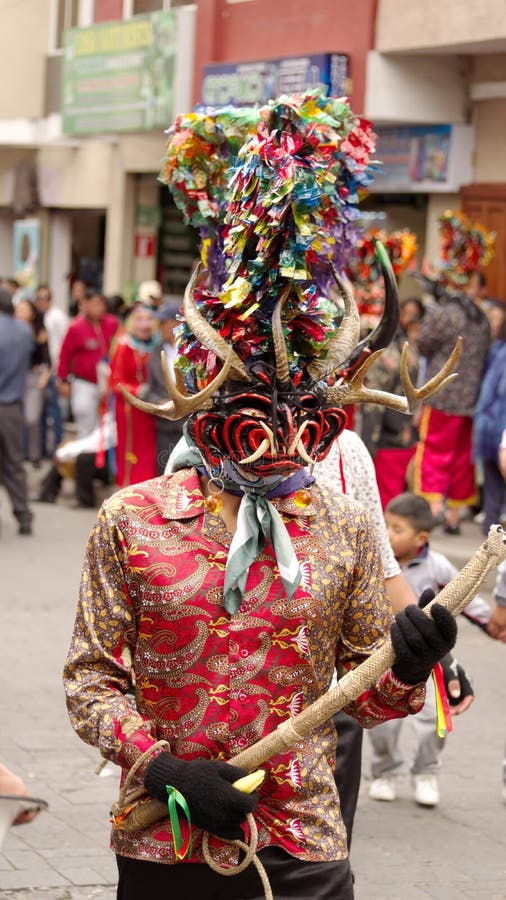 Person in a Black Devil Mask Editorial Stock Image - Image of festival ...