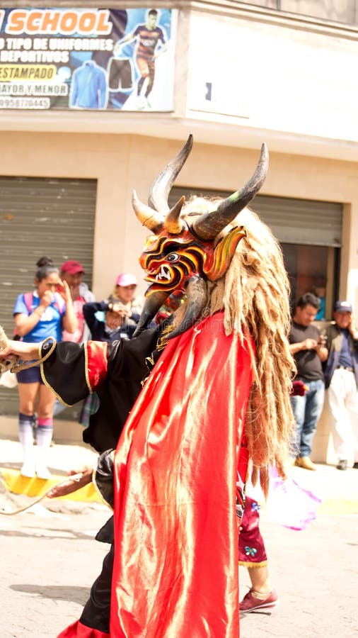 Person in a Black Devil Mask Editorial Stock Image - Image of mask ...