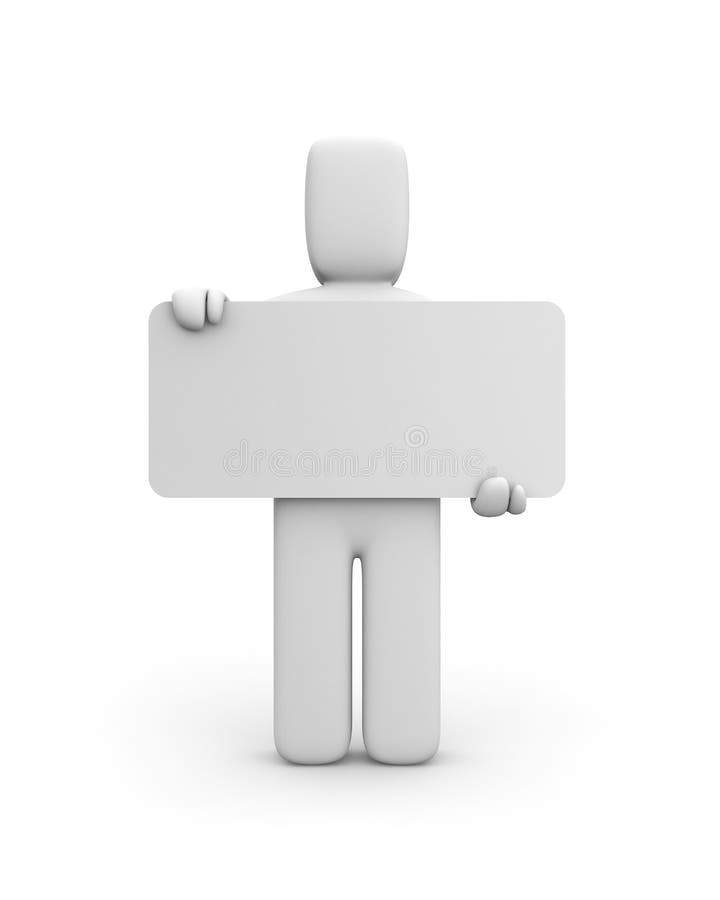 Person and Blank Billboard (add You Text) Stock Illustration ...