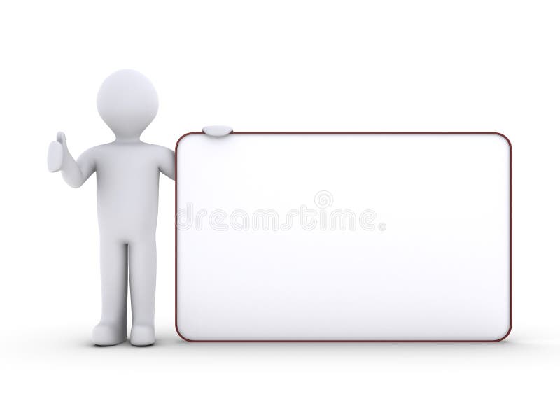 Two People are Holding Blank Sign Low Stock Illustration - Illustration ...