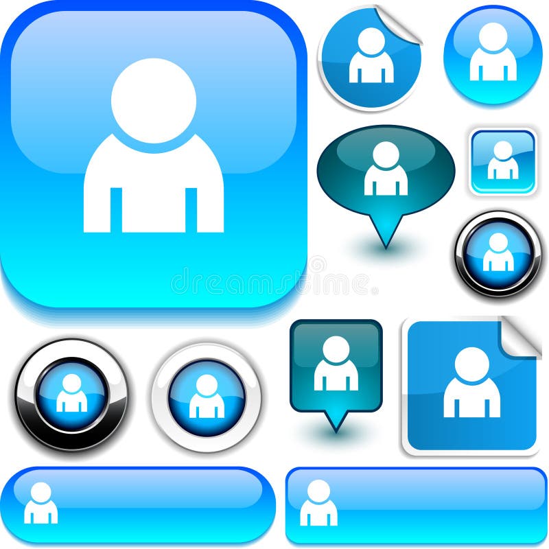 Person blue signs. stock vector. Illustration of modern - 20238175