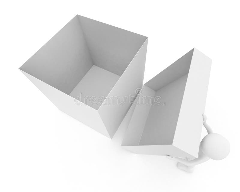 Person with box stock illustration. Illustration of render - 16667863