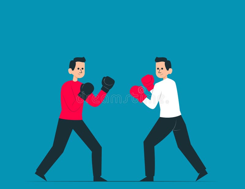 Person with Boxing. Competition Vector Concept Stock Vector ...