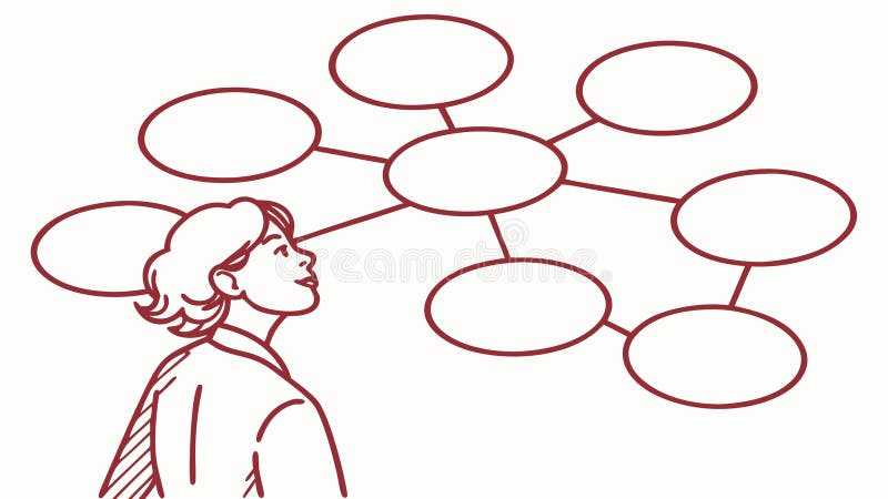 Person Brainstorming, Idea Mapping, Creative Problem Solving, Vector ...