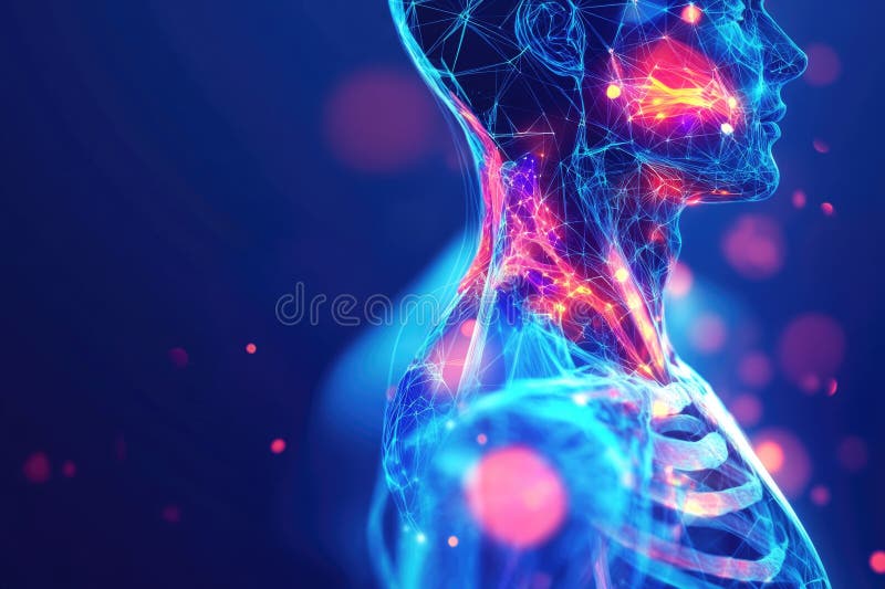 A Person with a Bright Light Emanating from Their Brain, Ideal for Sci ...