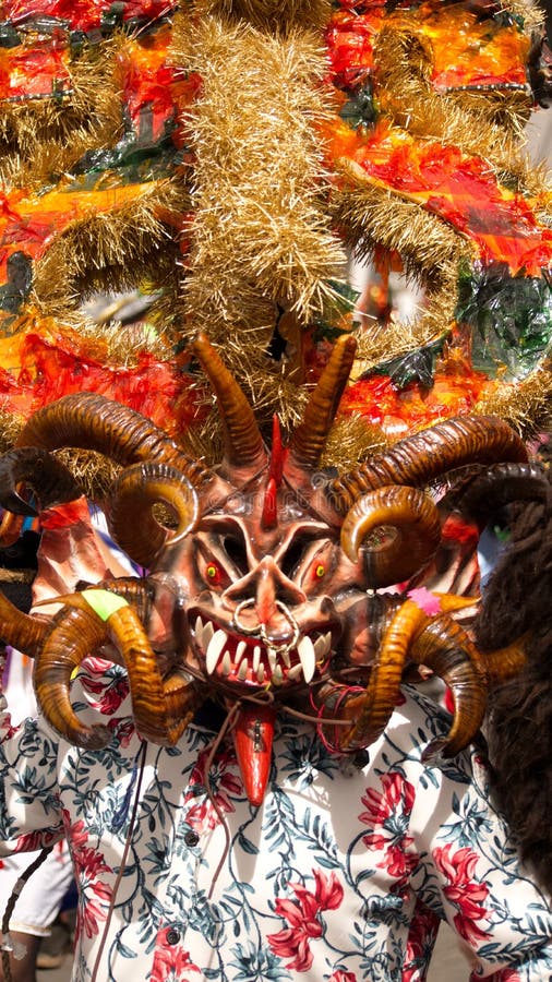 Person in a Brown Devil Mask Editorial Image - Image of brown, year ...