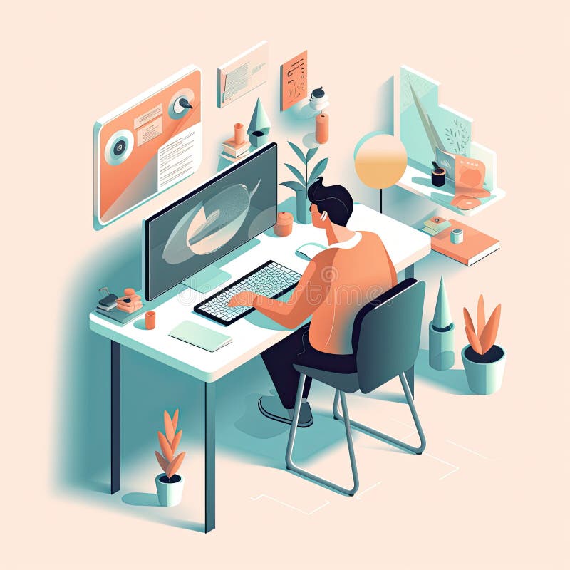 A Person Browsing Products on a Computer Device while Sitting at a Desk ...